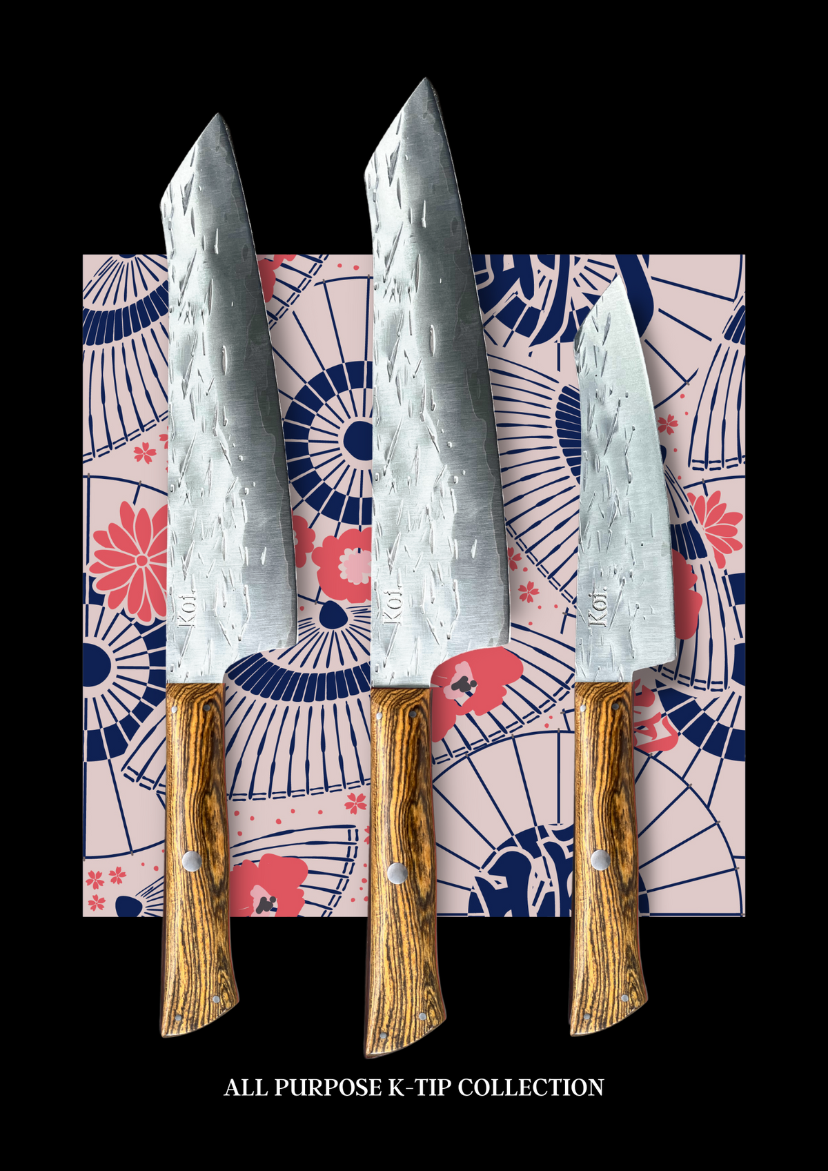 Bamboo & Ebony - 3 Piece All Purpose – Koi Knives