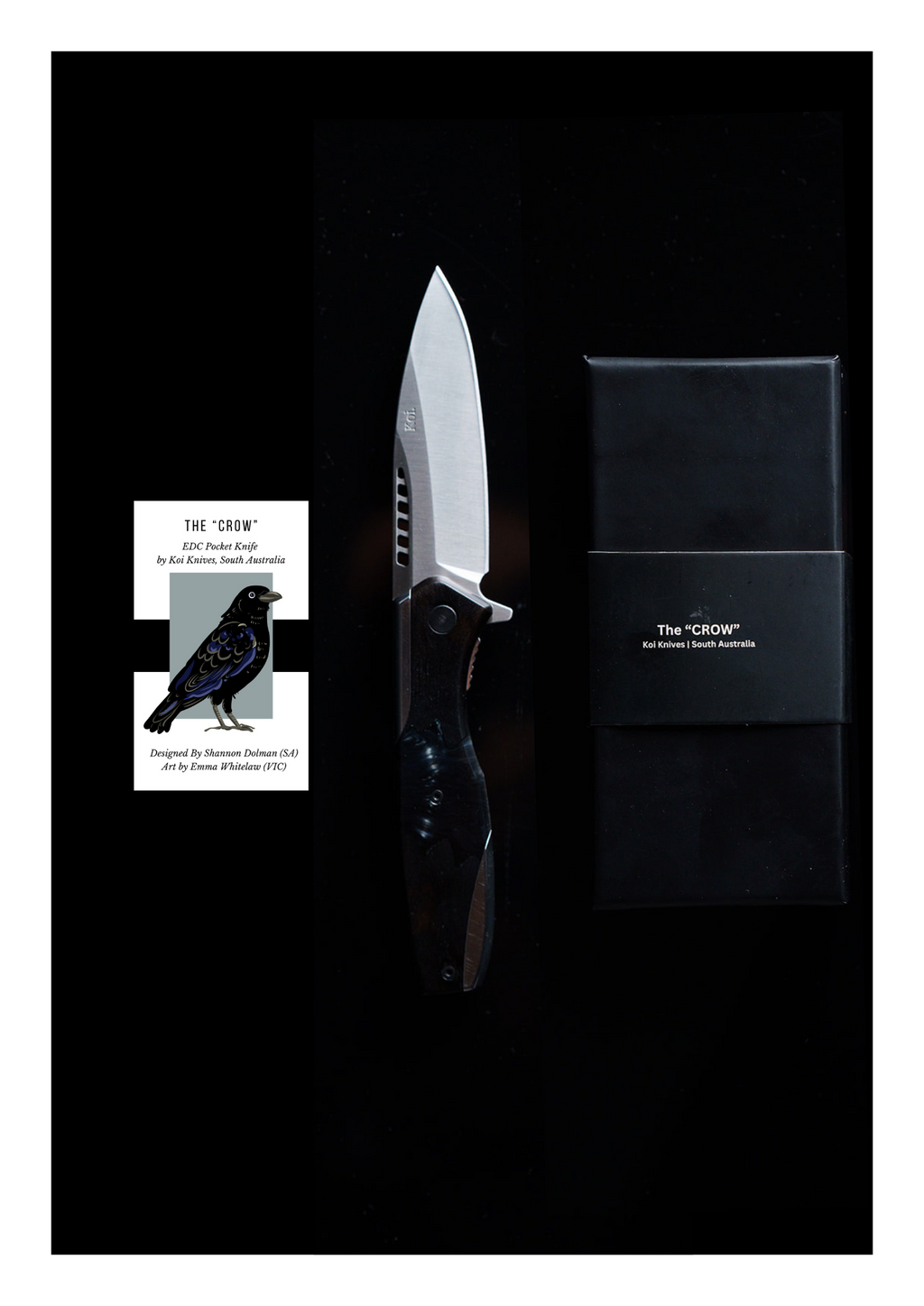 "Chris" | The Crow EDC Pocket Knife – Koi Knives