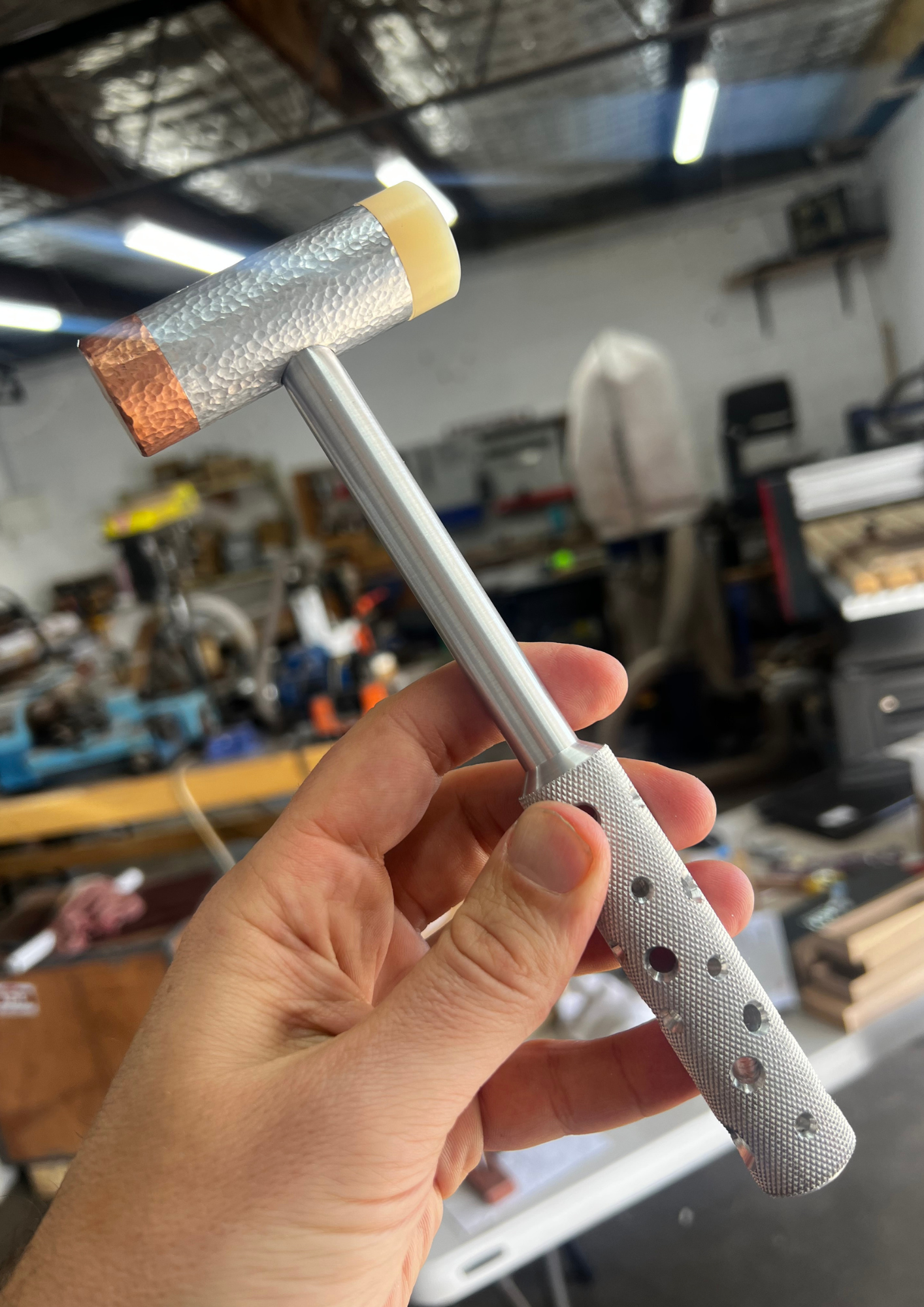 The Hammered Hammer | Copper & Resin Ends – Koi Knives