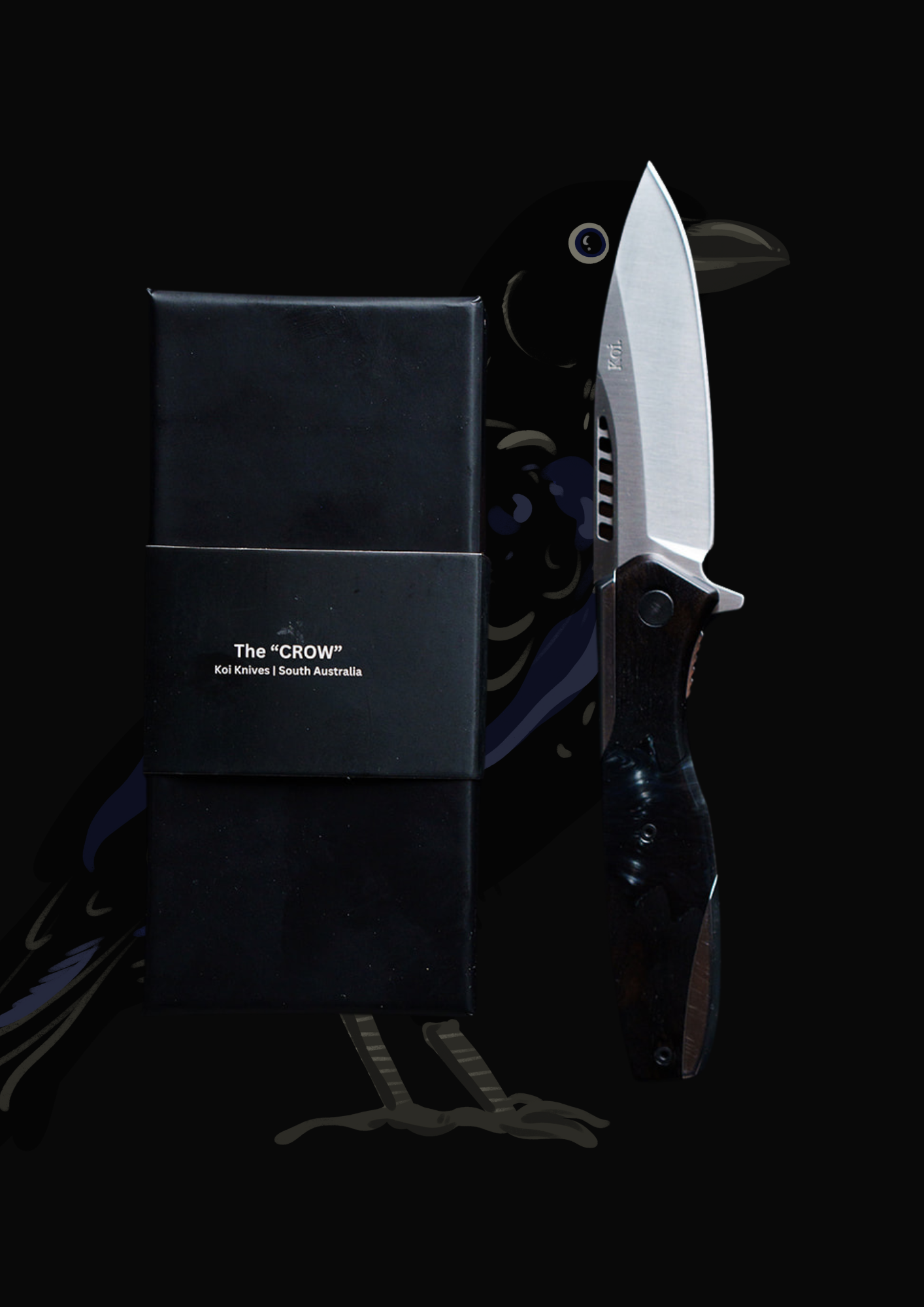 "Chris" | The Crow EDC Pocket Knife – Koi Knives