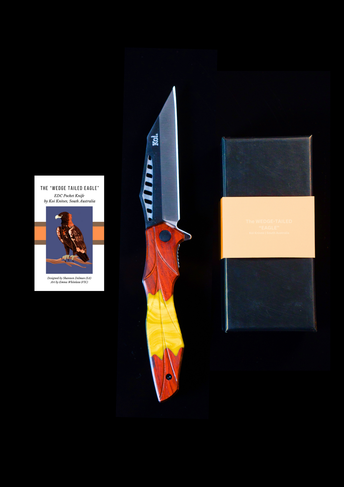 "Evan" | The Wedge Tailed Eagle EDC Pocket Knife – Koi Knives
