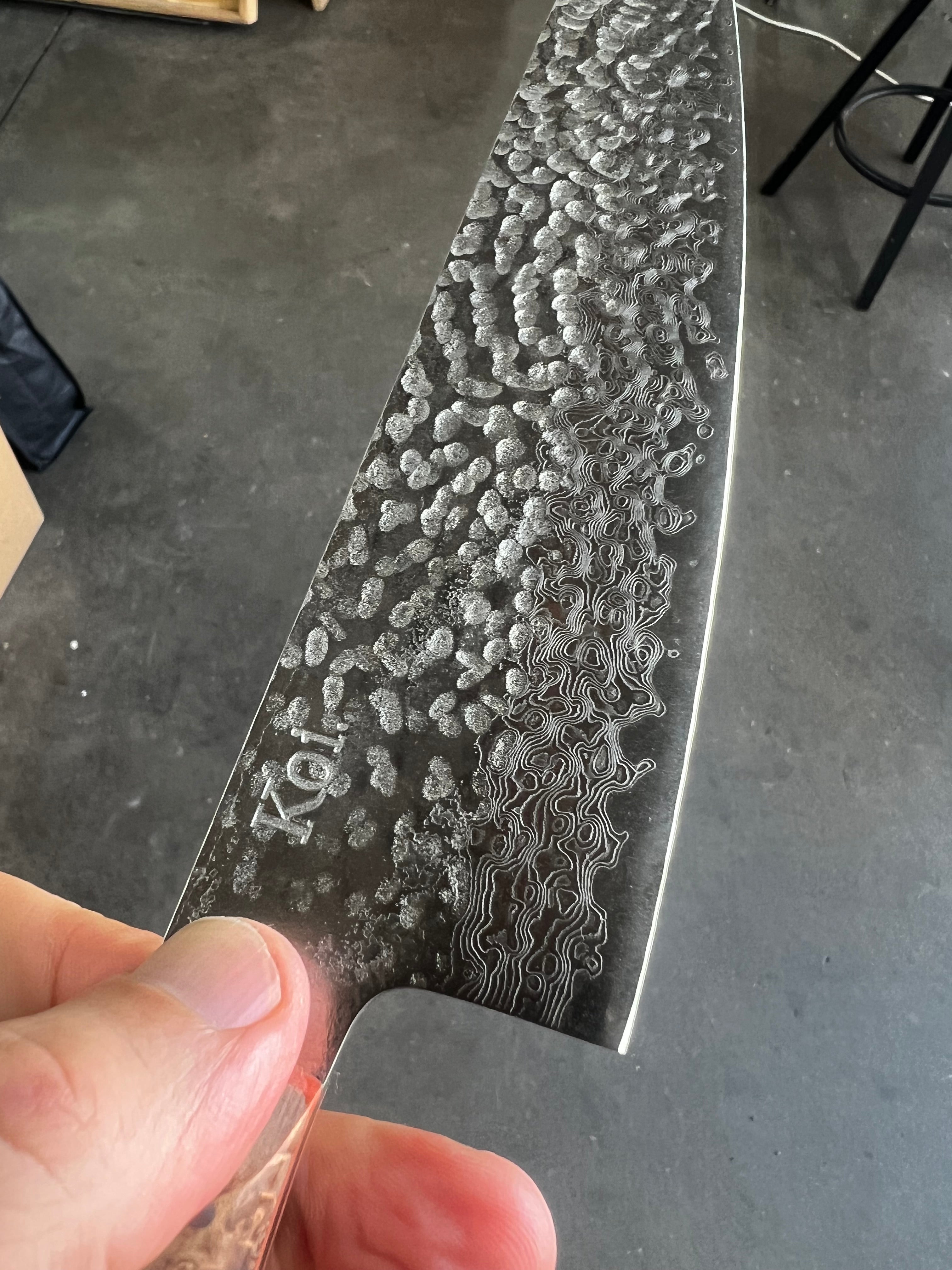 Chef's Knife | Hammered 67 | Red Handle – Koi Knives