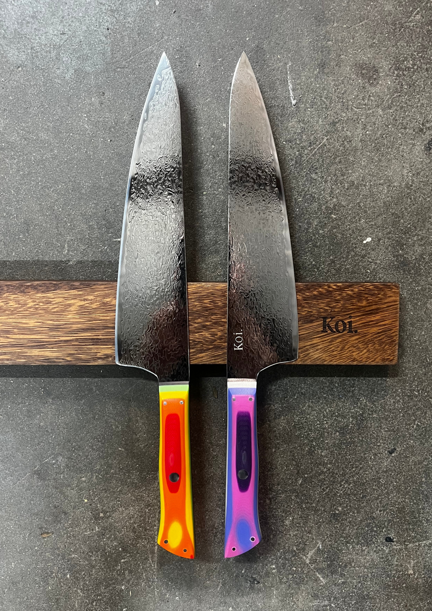 Large Chef's Knife | "Western Profile" | Rainbow Collection – Koi Knives