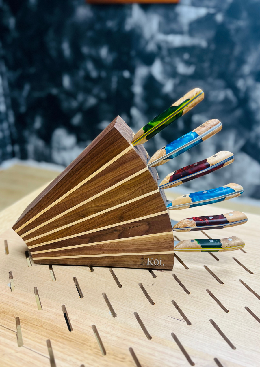Fan Rack | "Dark Naked" Knife Rack– Koi Knives