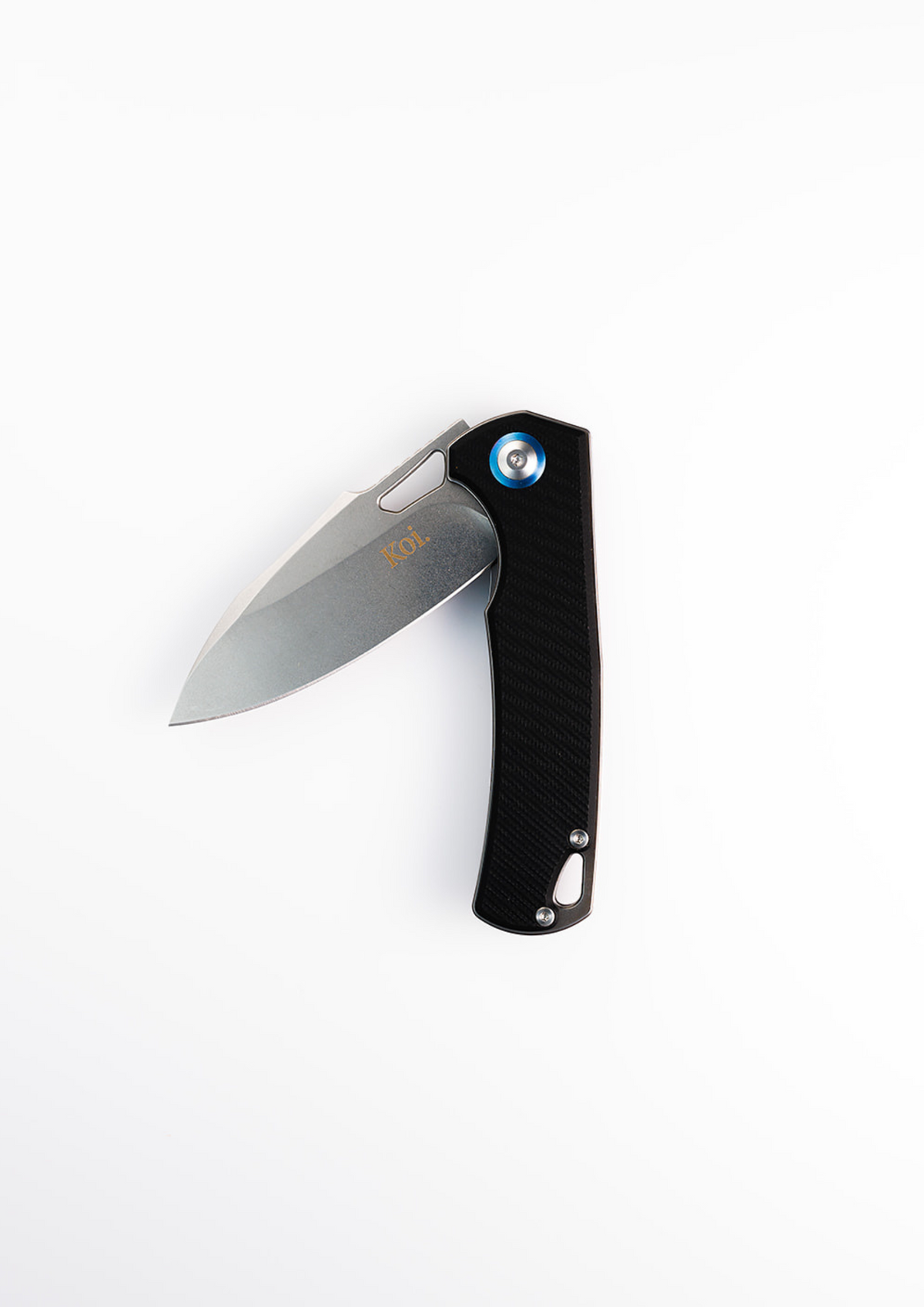 The "Noah" Pocket Knife - Black Handle | Steel Blade – Koi Knives