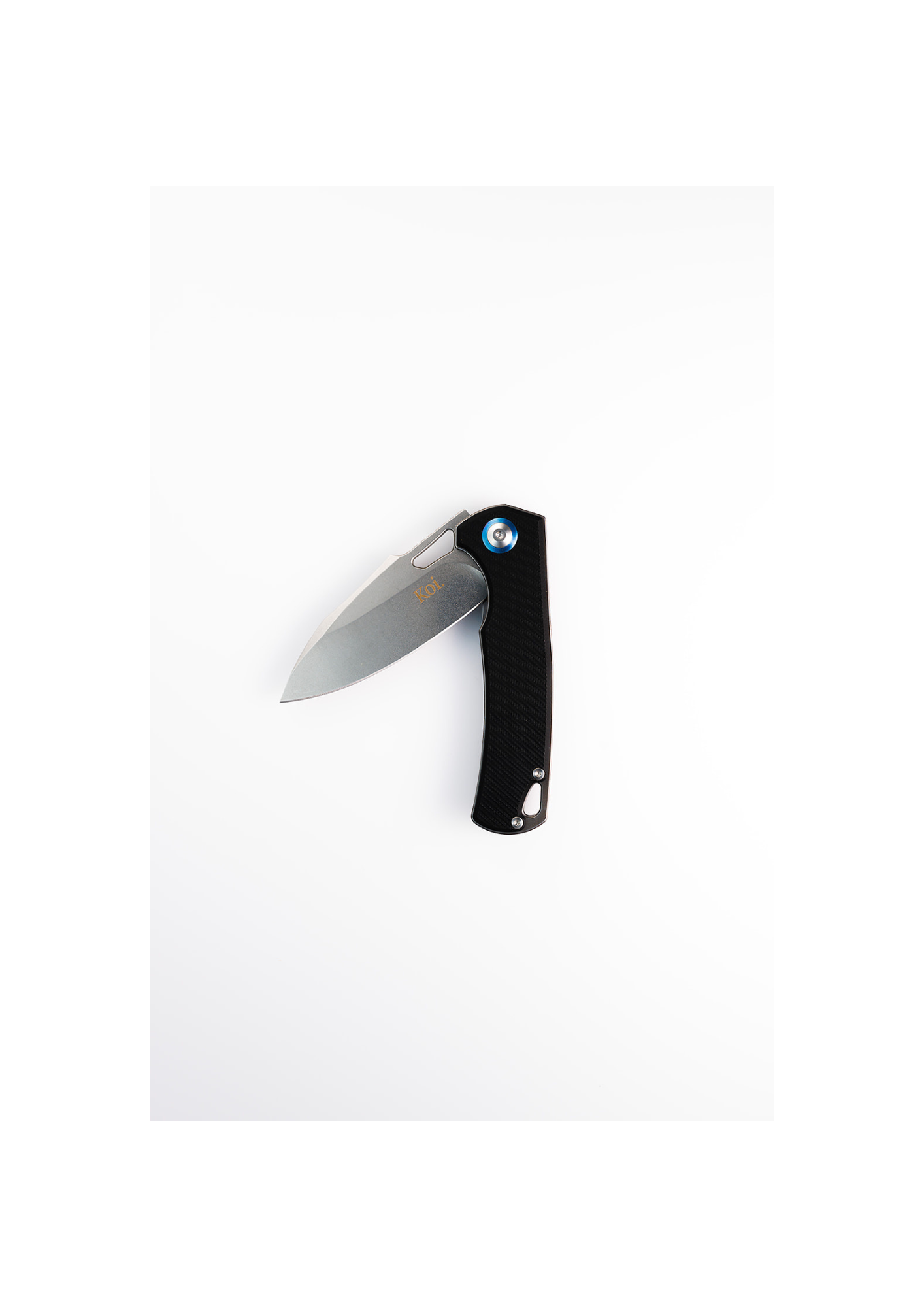 The "Noah" Pocket Knife - Black Handle | Steel Blade – Koi Knives