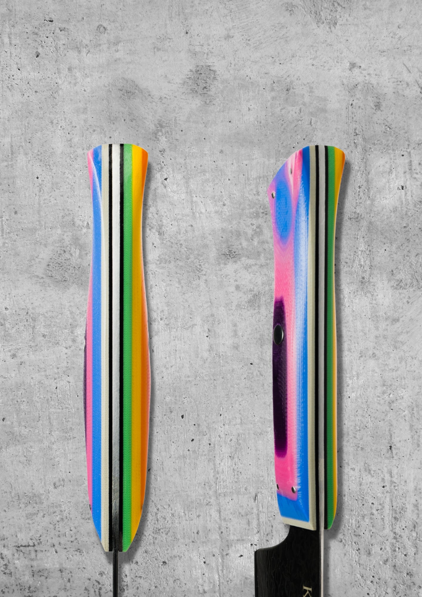 Large Chef's Knife | "Western Profile" | Rainbow Collection – Koi Knives